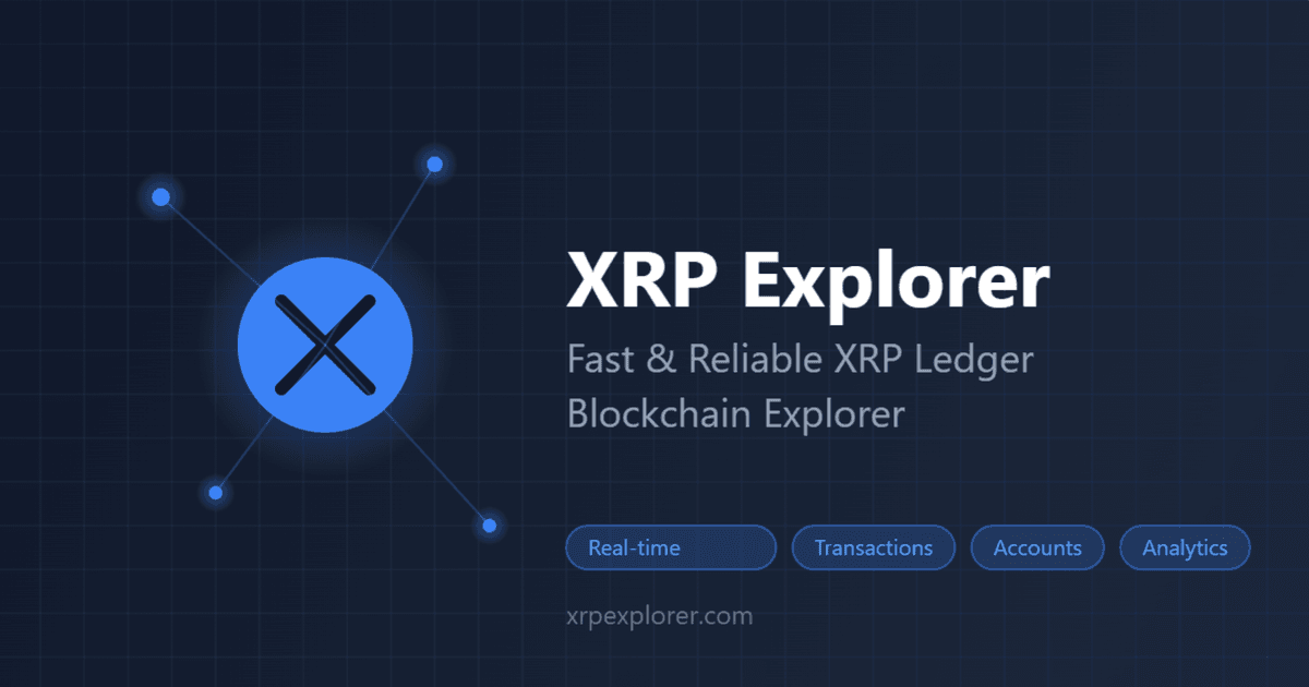 XRP Explorer - Fast & Reliable XRP Ledger Blockchain Explorer | Search Transactions & Wallets